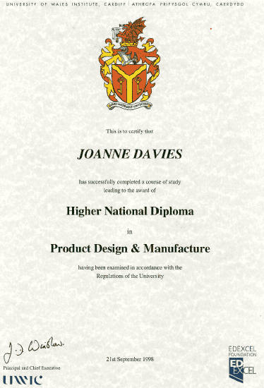HND Higher National Diploma Product Design & Manufacture - Elsmar Cove ...